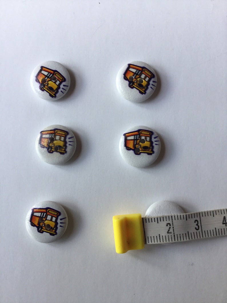 Buttonsyellow School Bus Buttons for - Etsy