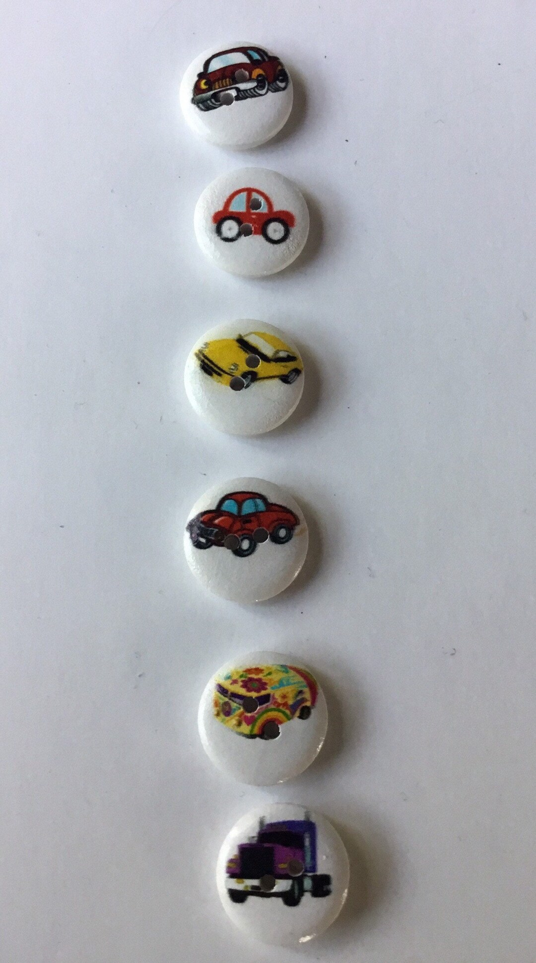 Buttons Cars, Race Car Buttons, for Sewing,crochet,knitting,white ...