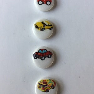 Buttons Cars, Race Car Buttons, for Sewing,crochet,knitting,white ...