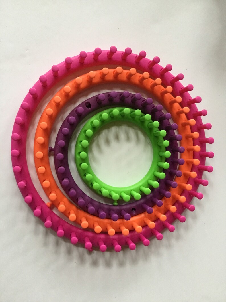 Round Knitting Loom Set,love Knitting,set of 4 Round Loom Kit - Etsy