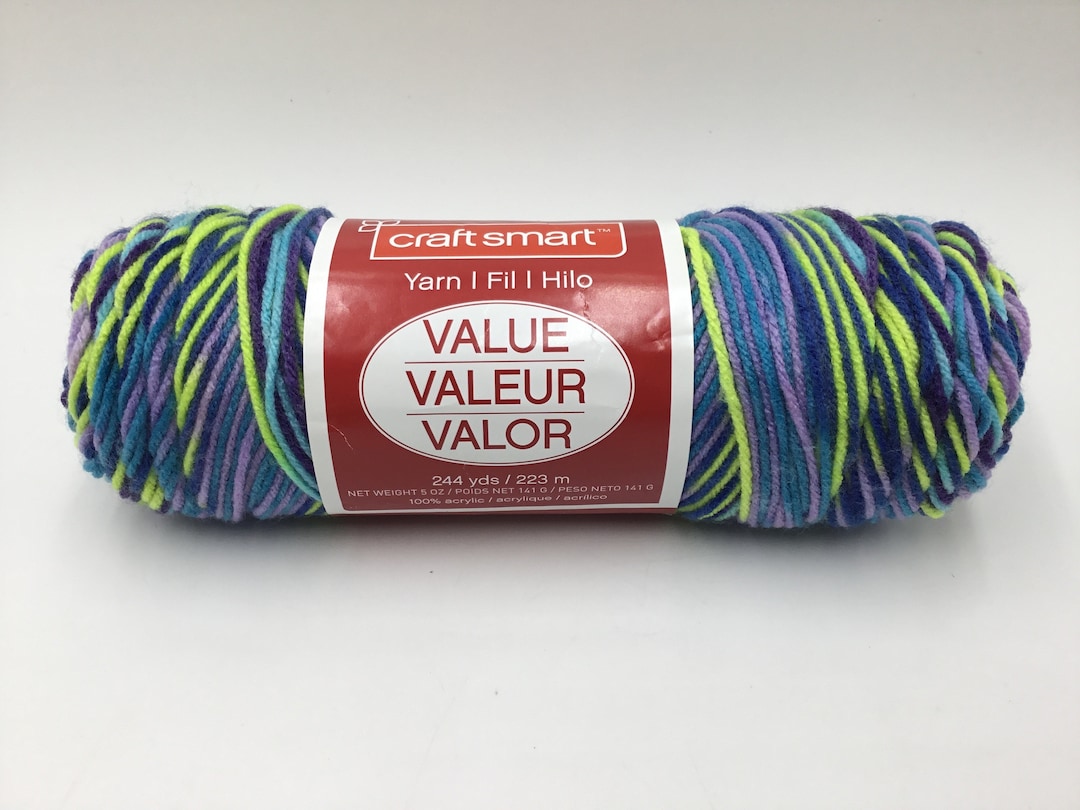 Craftsmart Value Yarn 244yds/223m Medium 4, Multicoloured - Giverny - Etsy