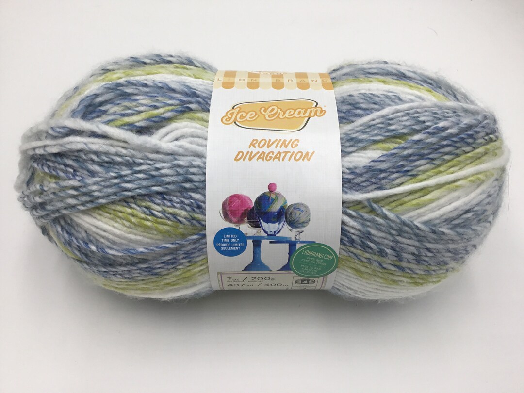 Lion Brand Ice Cream Roving Yarn,400m/437yd Medium 4 Yarn - Razzles - Etsy