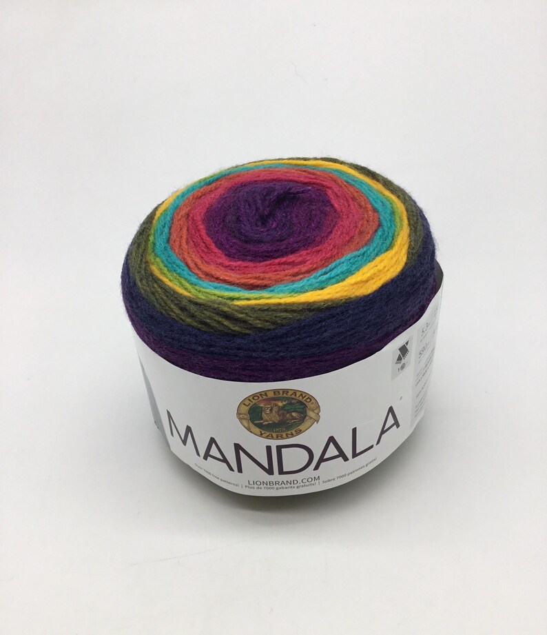Mandala Yarn Lion Brand - 100% Acrylic Yarn 150g/590yds -> Wizard - Etsy