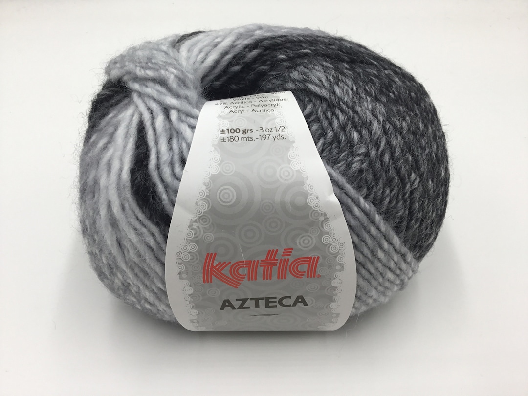 Katia Azteca Yarn 100g/180m/197yrds Color-7801 Grays - Etsy