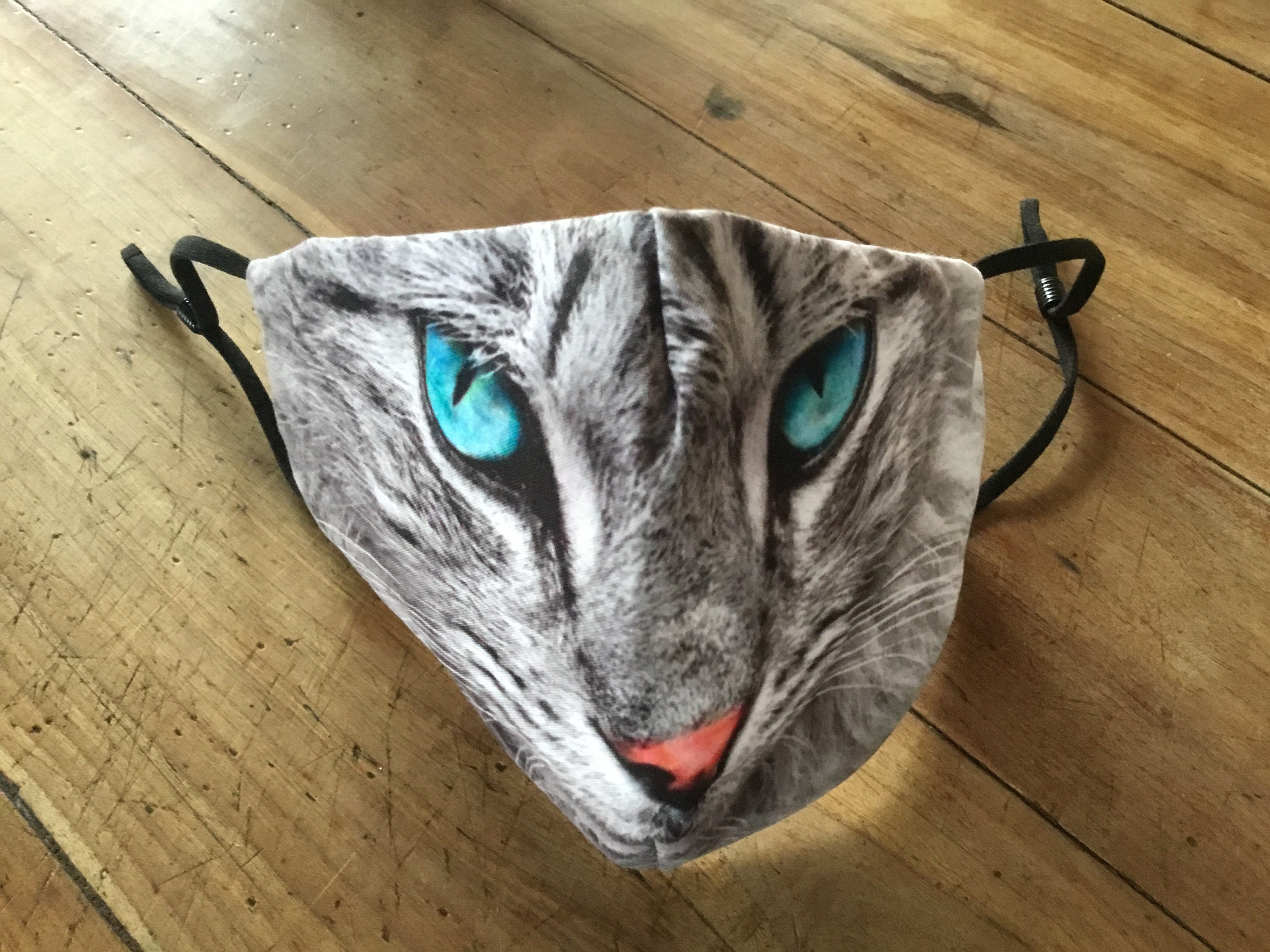 Máscara facial de gato máscara de algodón máscara lavable | Etsy