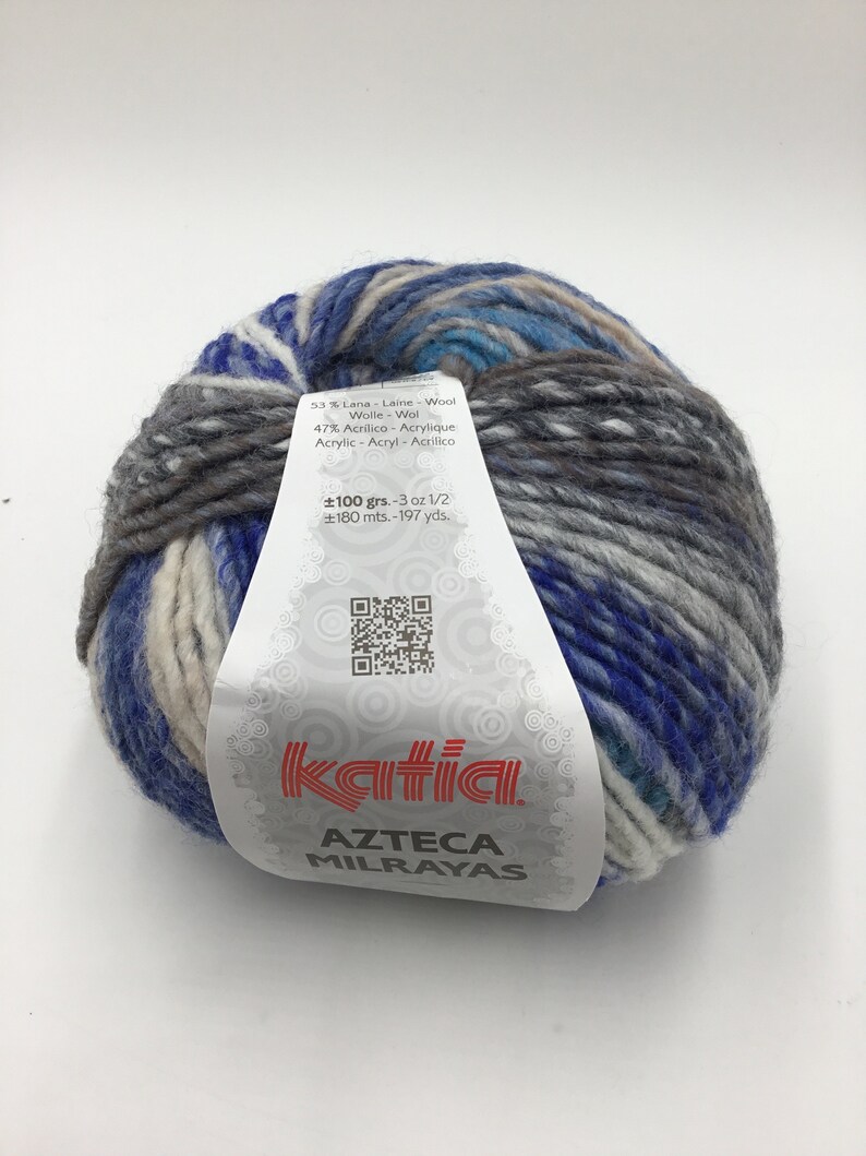 Katia Azteca Milrayas Yarn, Super Soft Yarn, Acrylic/wool 180m/197yrds ...