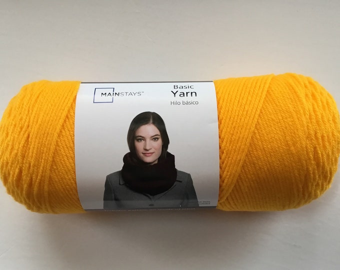 Mainstays Basic Yarn 100% Acrylic 7oz / 198.4 G Gold - Etsy