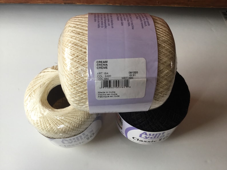 Aunt Lydias Classic 10 Crochet Thread Mercerized Cotton Set of - Etsy
