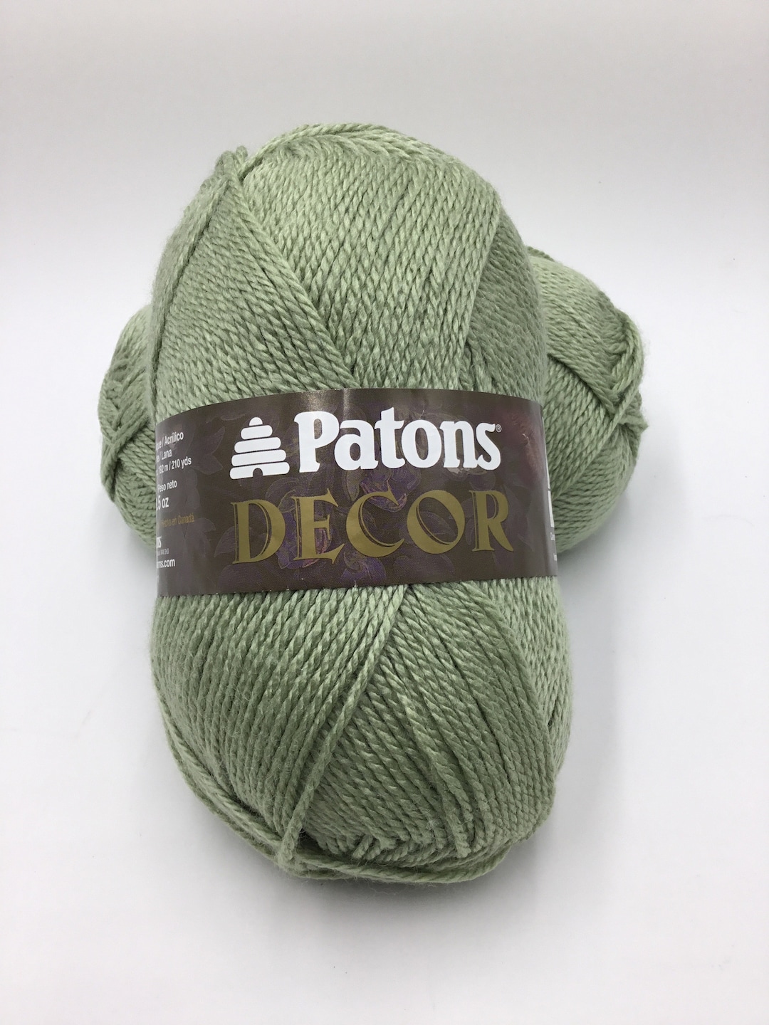 Patons Decor Yarn,210yds/192m,medium 4 Worsted Yarn,acrylic/wool Pale ...