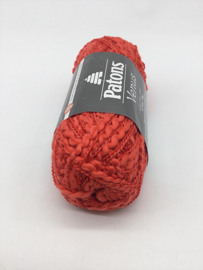 Patons Venus, Textured Yarn, 1.75 Oz / 50g - Chili Pepper - Etsy