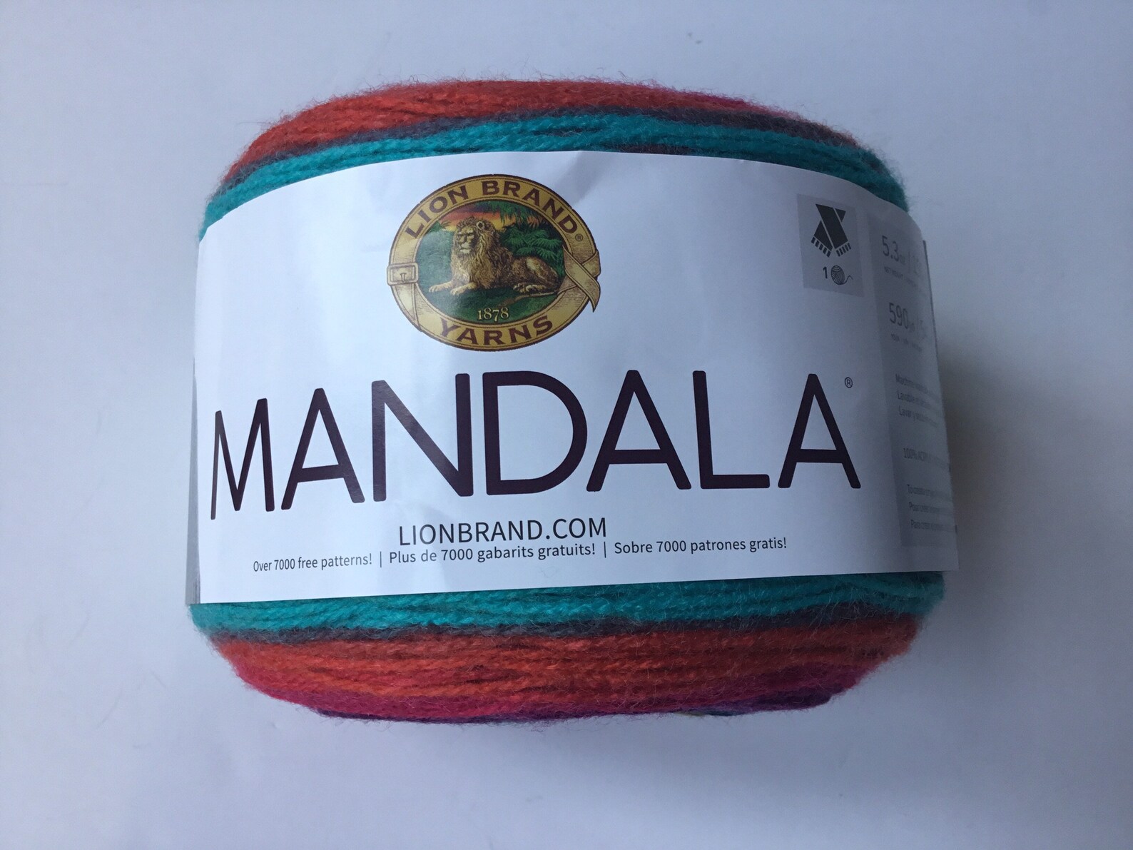 Mandala Yarn Lion Brand 100% Acrylic Yarn 150g/590yds | Etsy