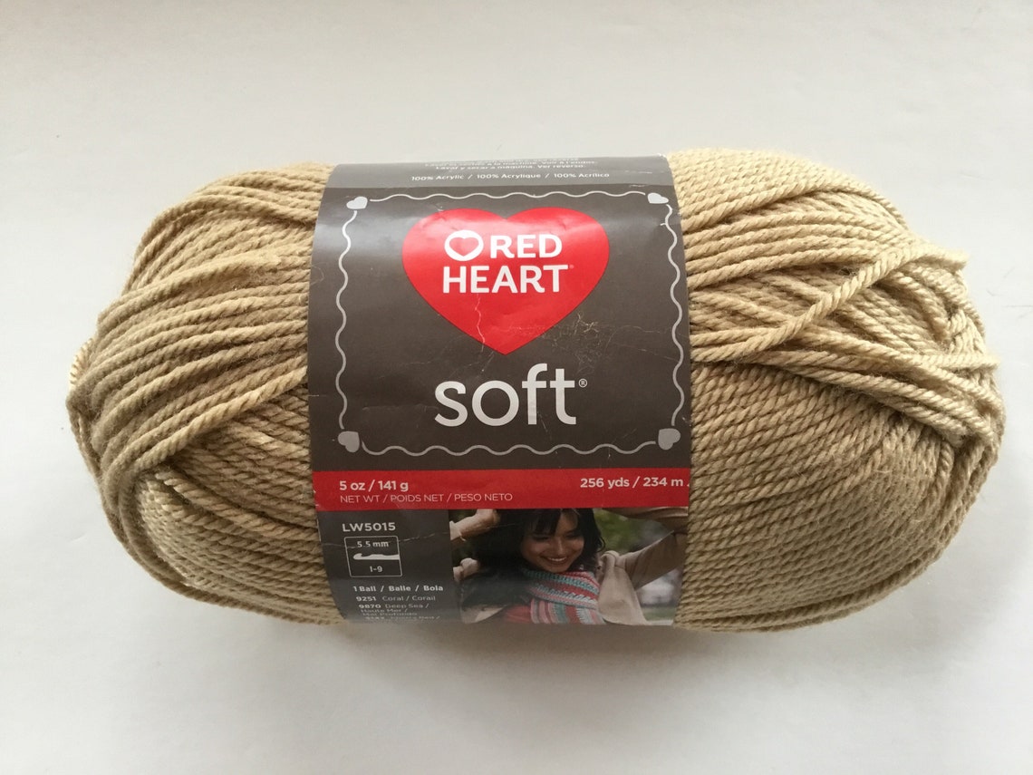 Red Heart Soft yarn 5oz/141g 234m/256yds-medium 4-Wheat | Etsy