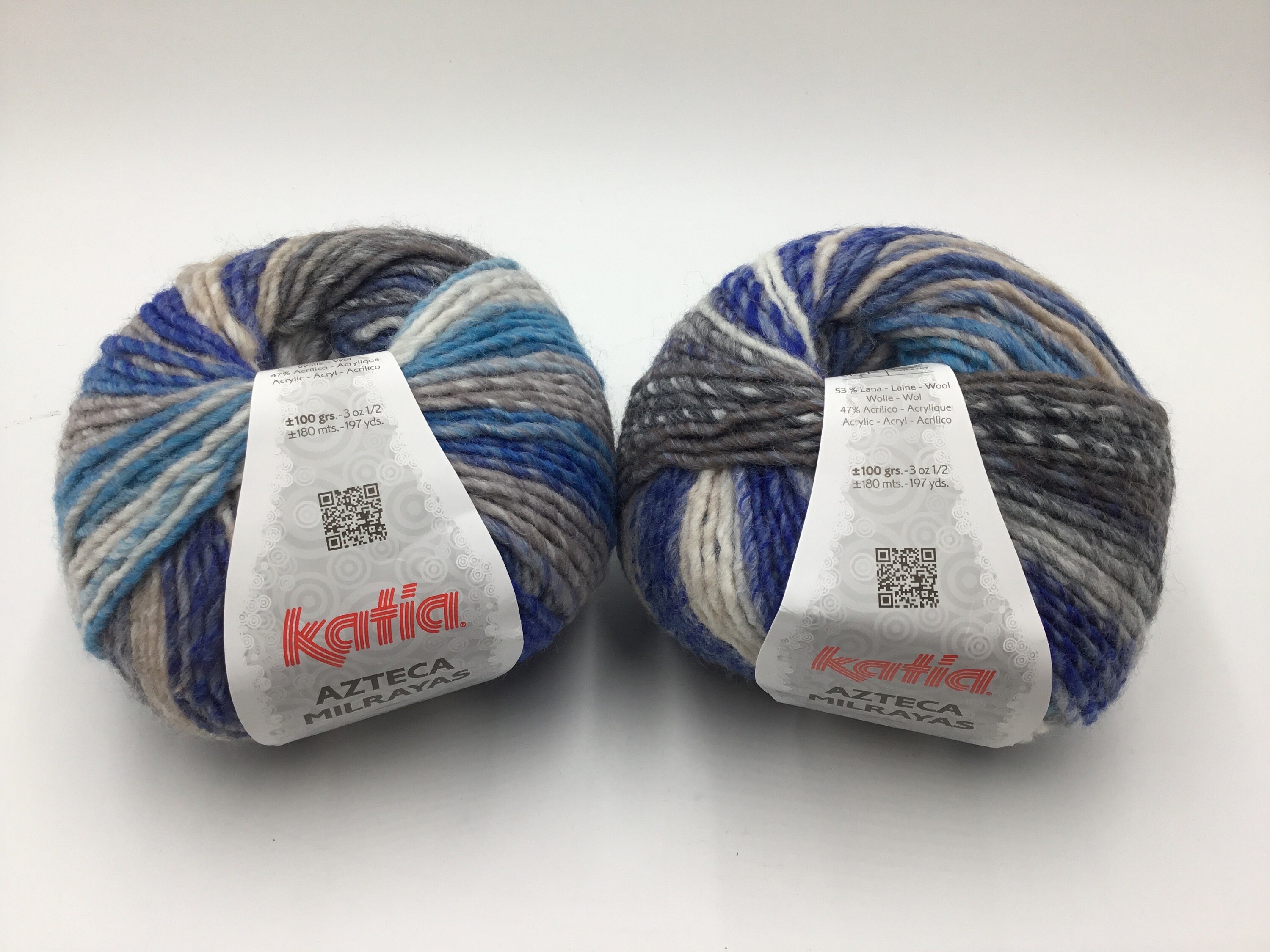 Katia Azteca Milrayas Yarn, Super Soft Yarn, Acrylic/wool 180m/197yrds ...