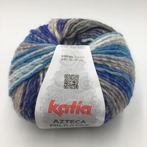 Katia Azteca Milrayas Yarn, Super Soft Yarn, Acrylic/wool 180m/197yrds ...