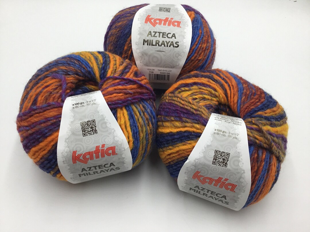 Katia Azteca Milrayasyarn, Super Soft Yarn, Acrylic/wool 180m/197yrds ...