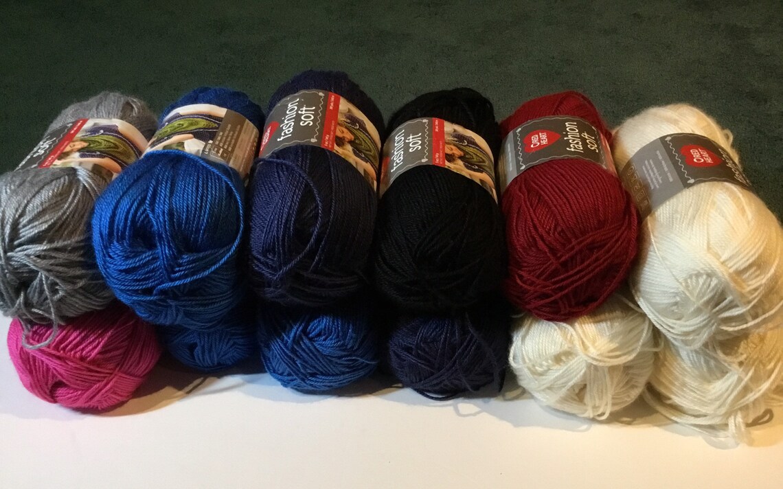 Red Heart Fashion Soft Yarn 381yds/348m Variety of Colours to | Etsy
