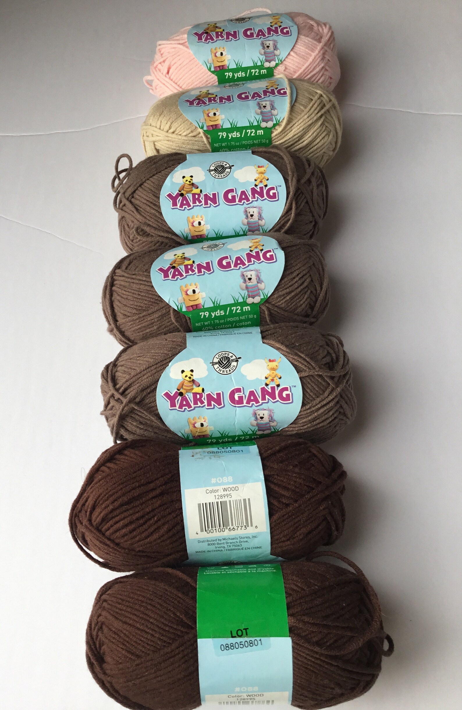 Loops & Threads Yarn Gang Yarn 79yds/72m Each Skein -7 Skein Set - Etsy