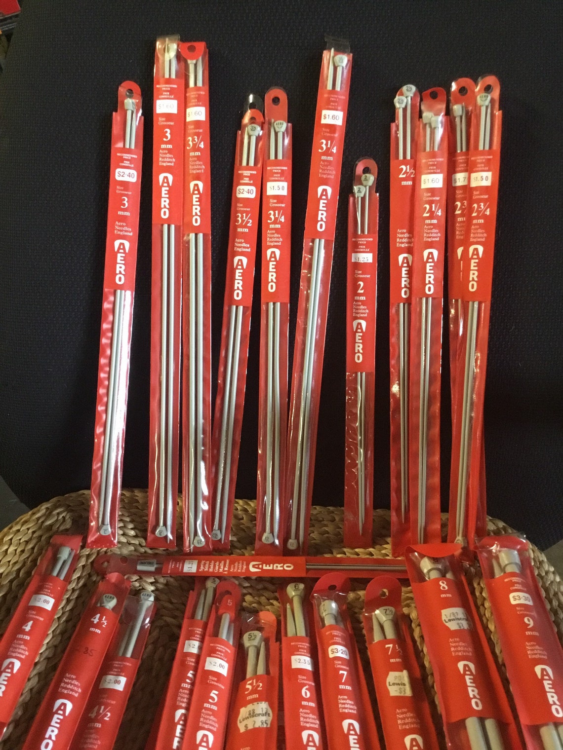 Aero Knitting Needles 2 to 9mm-35cm L Variety of Sizes Aero - Etsy Canada