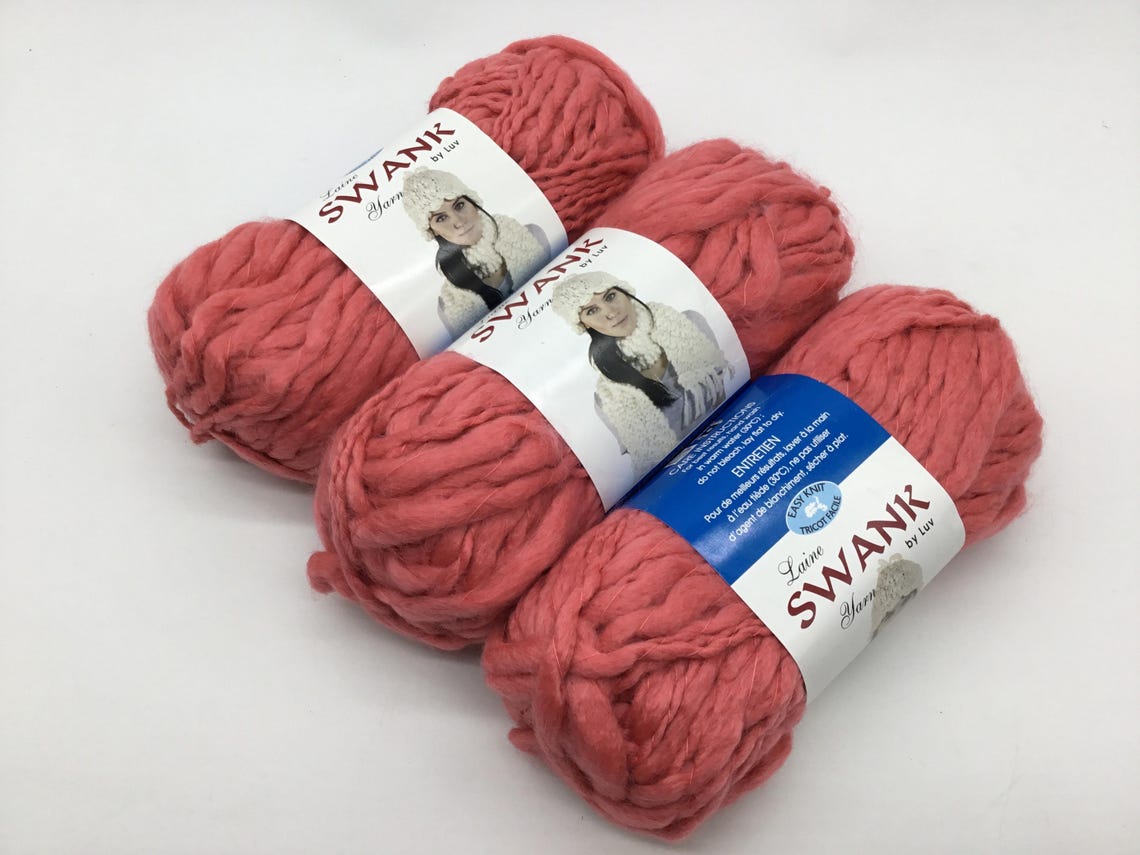 Easy Knit Swank Yarn,set of 3, Chunky,soft,warm,cozy Yarn,acrylic/wool ...