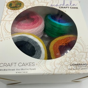 Mandala Amigurumi Craft Cake Set,4 Craft Cakes,lion Brand Craft Cakes ...