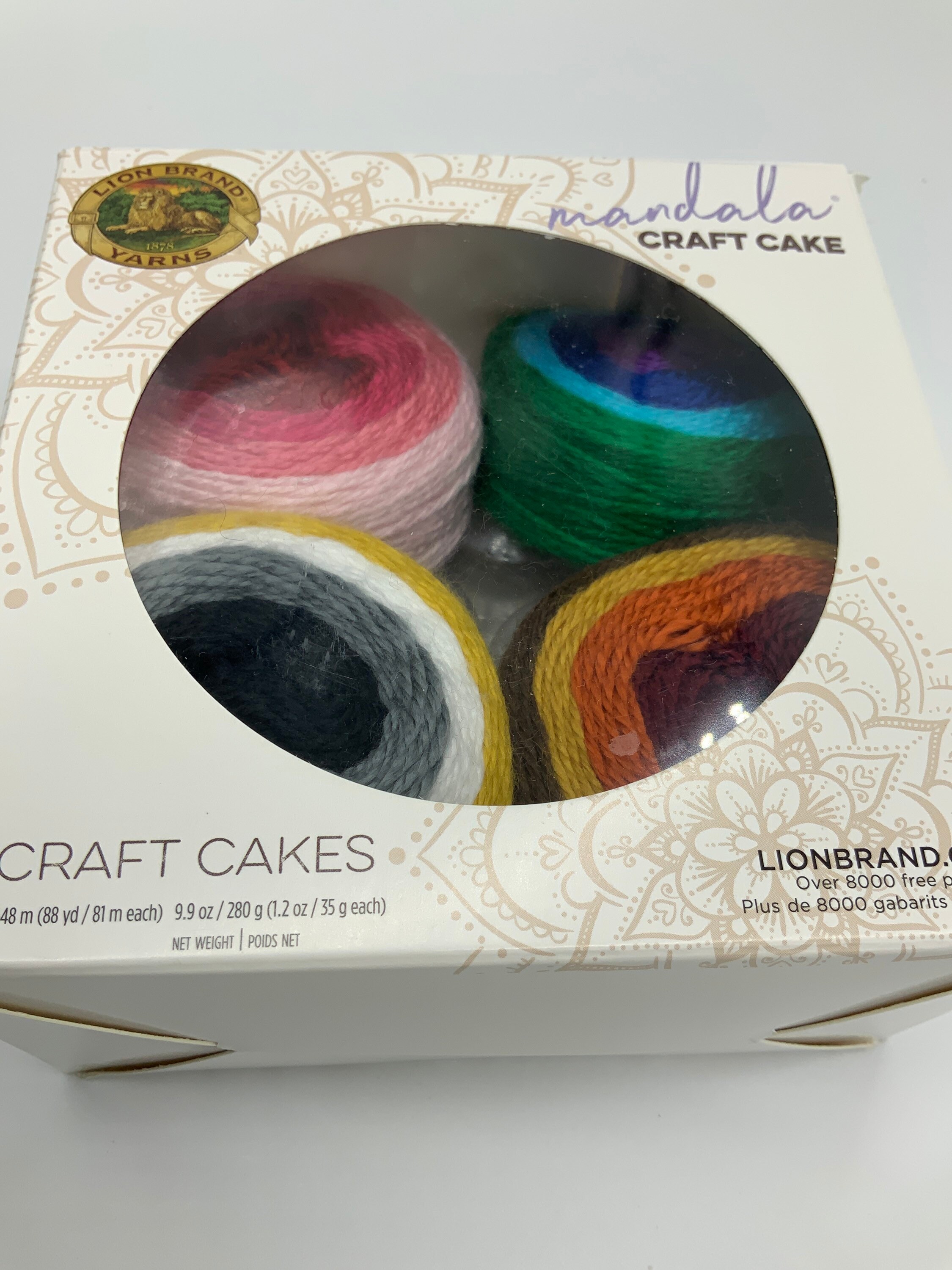 Mandala Amigurumi Craft Cake Set,4 Craft Cakes,lion Brand Craft Cakes ...
