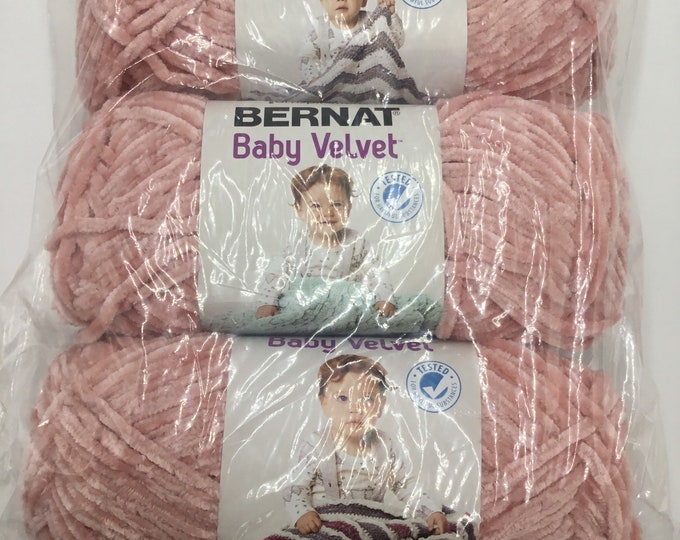 Bernat Baby Velvet Set of 3, 3.5oz/100gea 100% Polyester- Restful Rose ...
