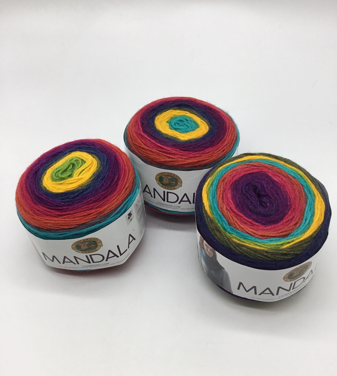 Mandala Yarn Lion Brand - 100% Acrylic Yarn 150g/590yds -> Wizard - Etsy
