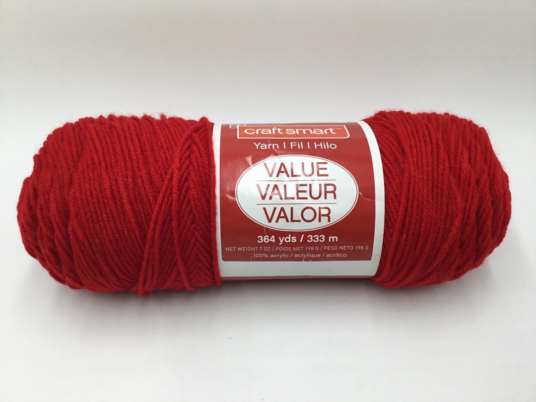 Craftsmart Value Yarn,plush Toy Yarn 364yds/333m col4 Bright Red - Etsy