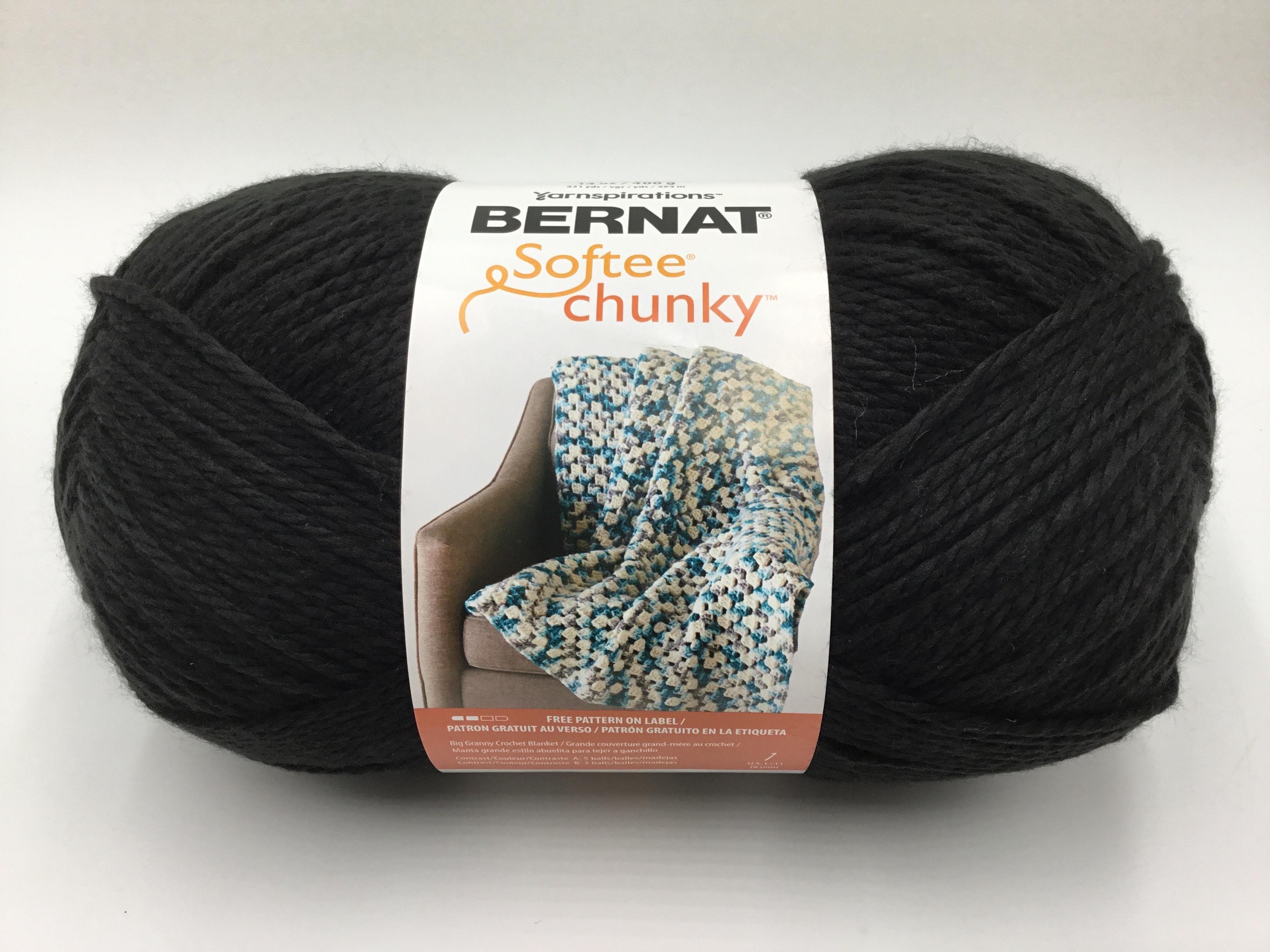 Bernat Softee Chunky Yarn Extra Soft 14oz/400g, Bulky 5 - Black - Etsy