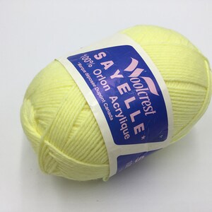 Woolcrest Sayelle Rare Vintage Yarn 200g Acrylic Yarn - Baby Yellow - Etsy