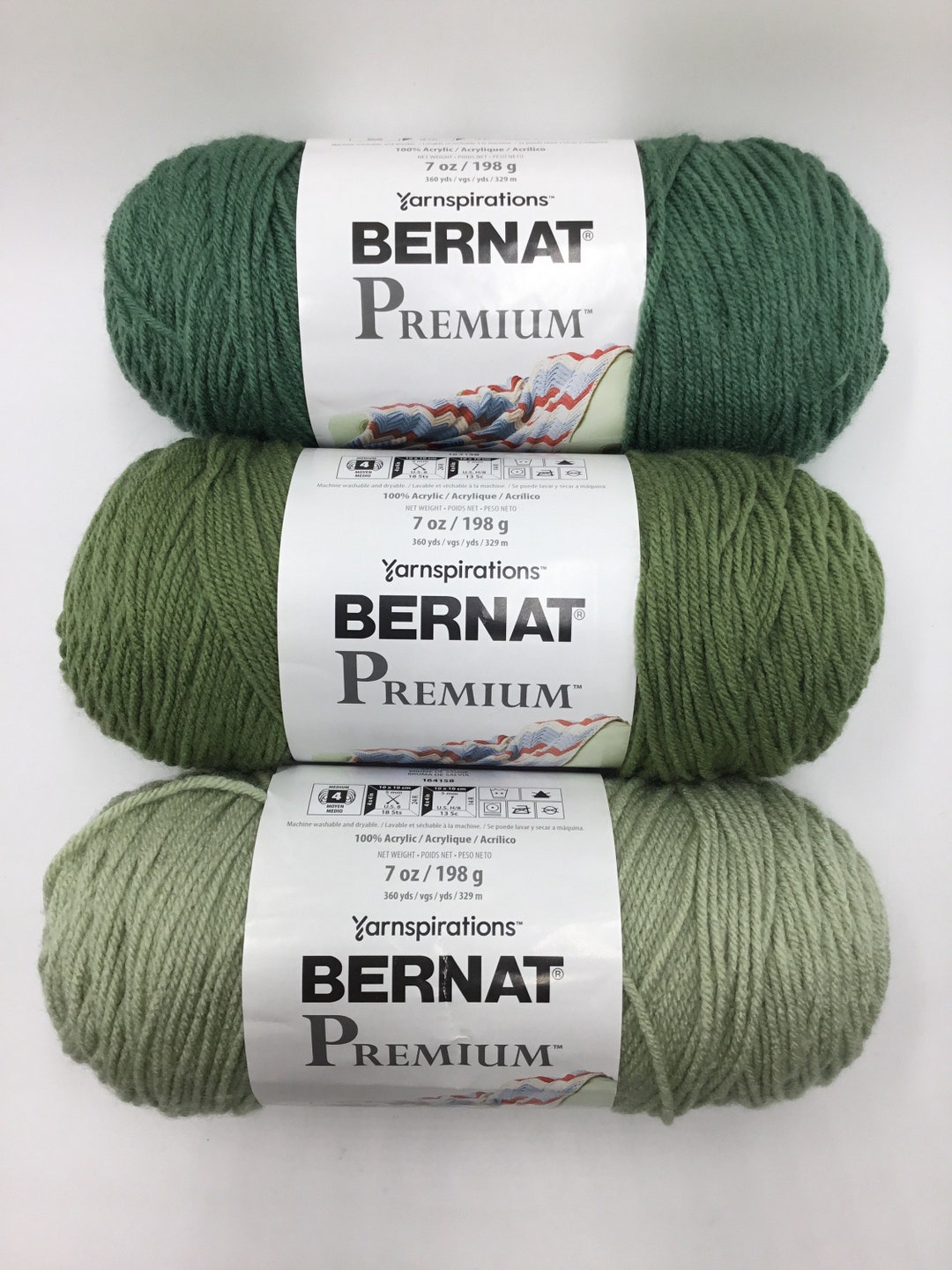 Bernat Premium - Ultrasoft Worsted-weight Acrylic Yarn-variety of Colours to Choose From -198g ...