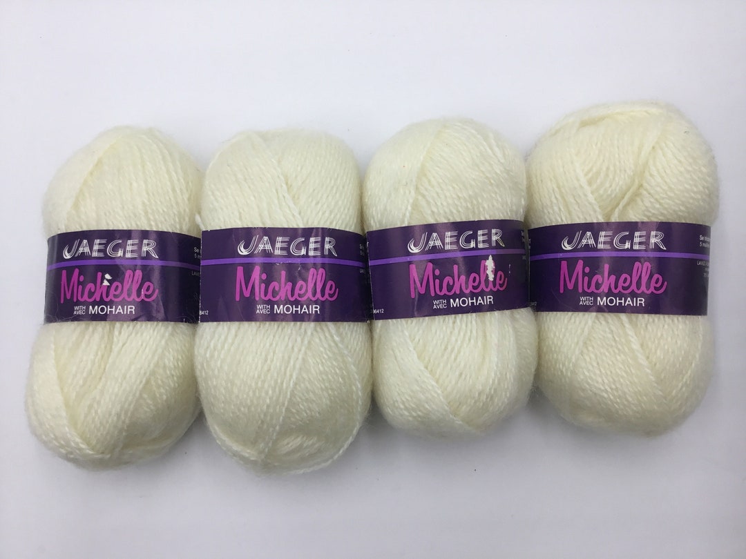 Jaeger Michelle Yarn Set of 4 With Mohair,knitting Worsted Weight ...