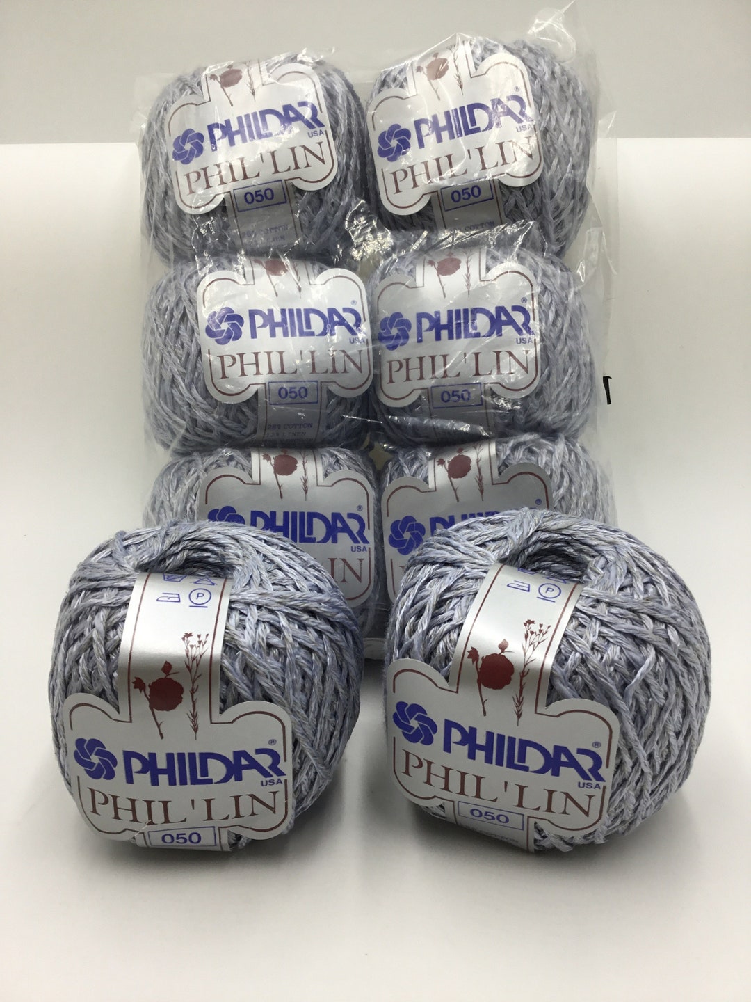 Phildar Phil’lin Yarn Set of 2,cotton/linen/viscose/acrylic Yarn,203yds ...