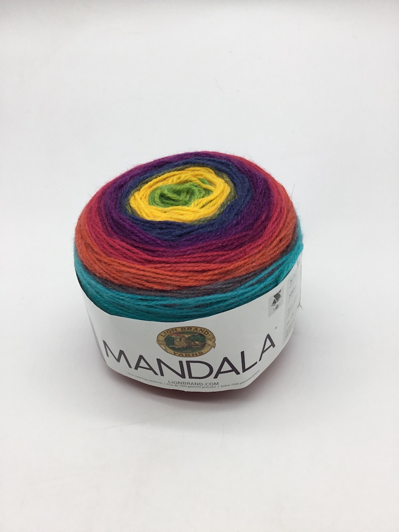 Mandala Yarn Lion Brand - 100% Acrylic Yarn 150g/590yds -> Wizard - Etsy