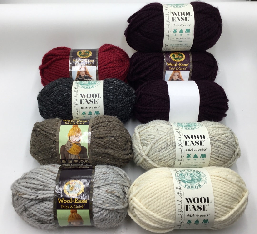 Lion Brand Wool Ease Thick & Quick 140g/5oz/106yds -super Bulky 6 ...