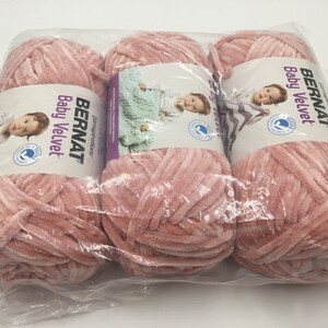 Bernat Baby Velvet Set of 3, 3.5oz/100gea 100% Polyester Restful Rose ...
