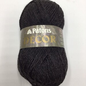 Patons Decor Yarn,210yds/192m,medium 4 Worsted Yarn,acrylic/wool - Rich ...
