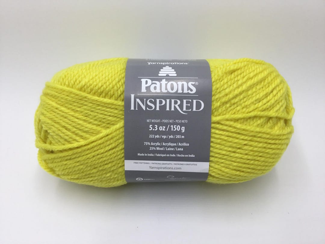 Patons Inspired Yarn,222yds/203m,bulky 5 Yarn,acrylic/wool - Celery - Etsy