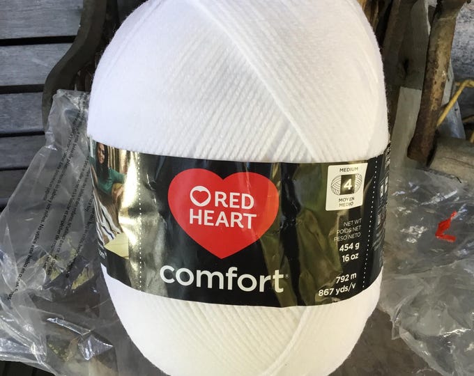 Red Heart Comfort Solid Shades 16oz/454g/867yds/792m -# 3130 White - Etsy