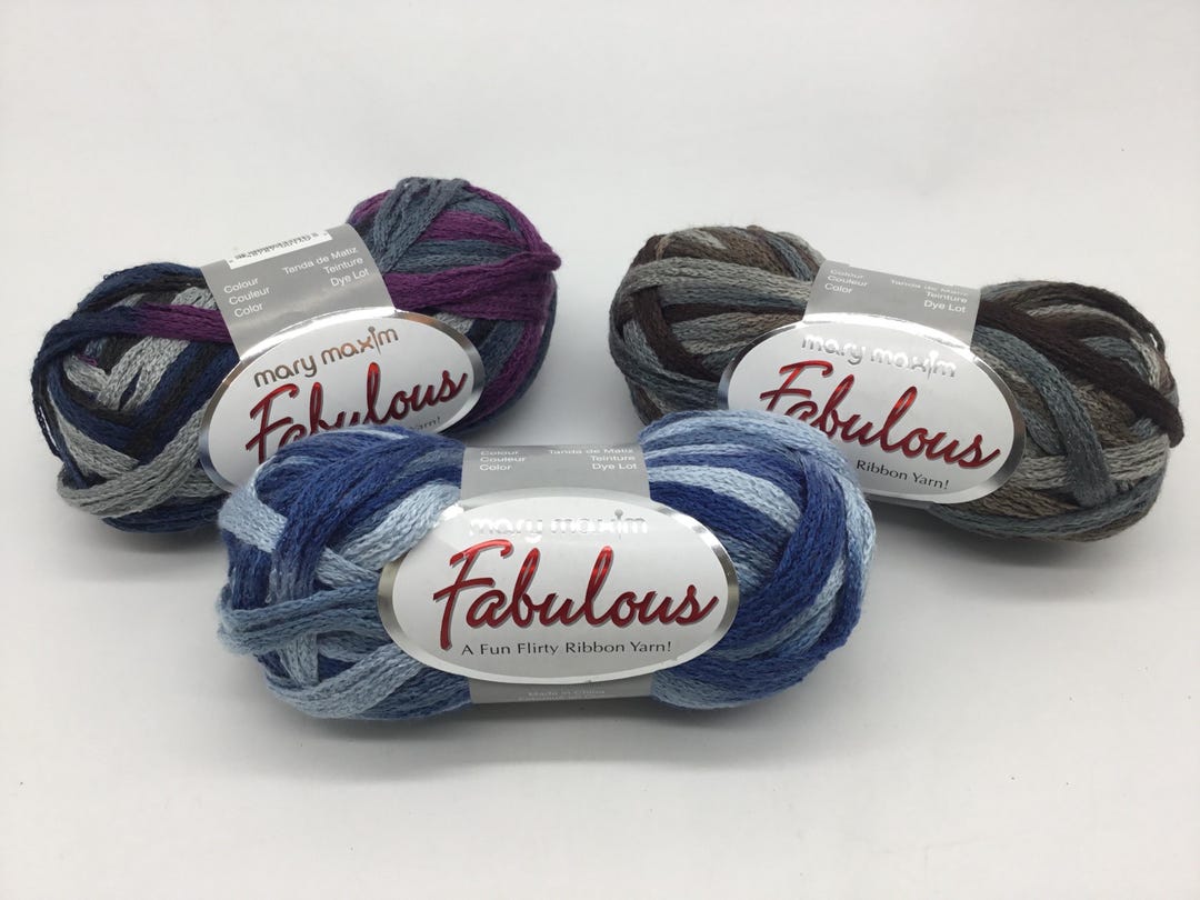 Mary Maxim Fabulous Yarn,1 Ball Project,frilly Scarf Yarn,38yds/100g ...