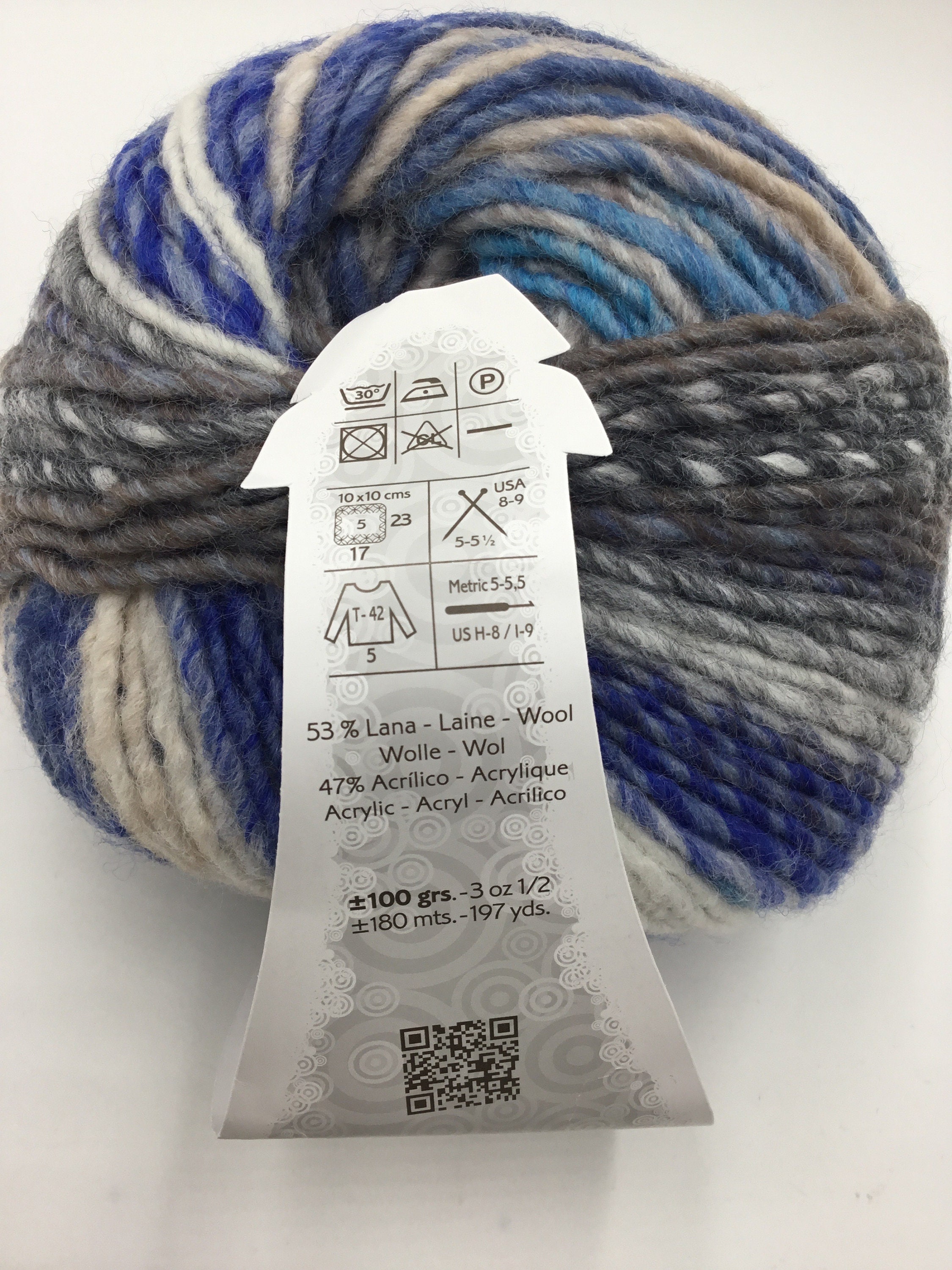 Katia Azteca Milrayas Yarn, Super Soft Yarn, Acrylic/wool 180m/197yrds ...