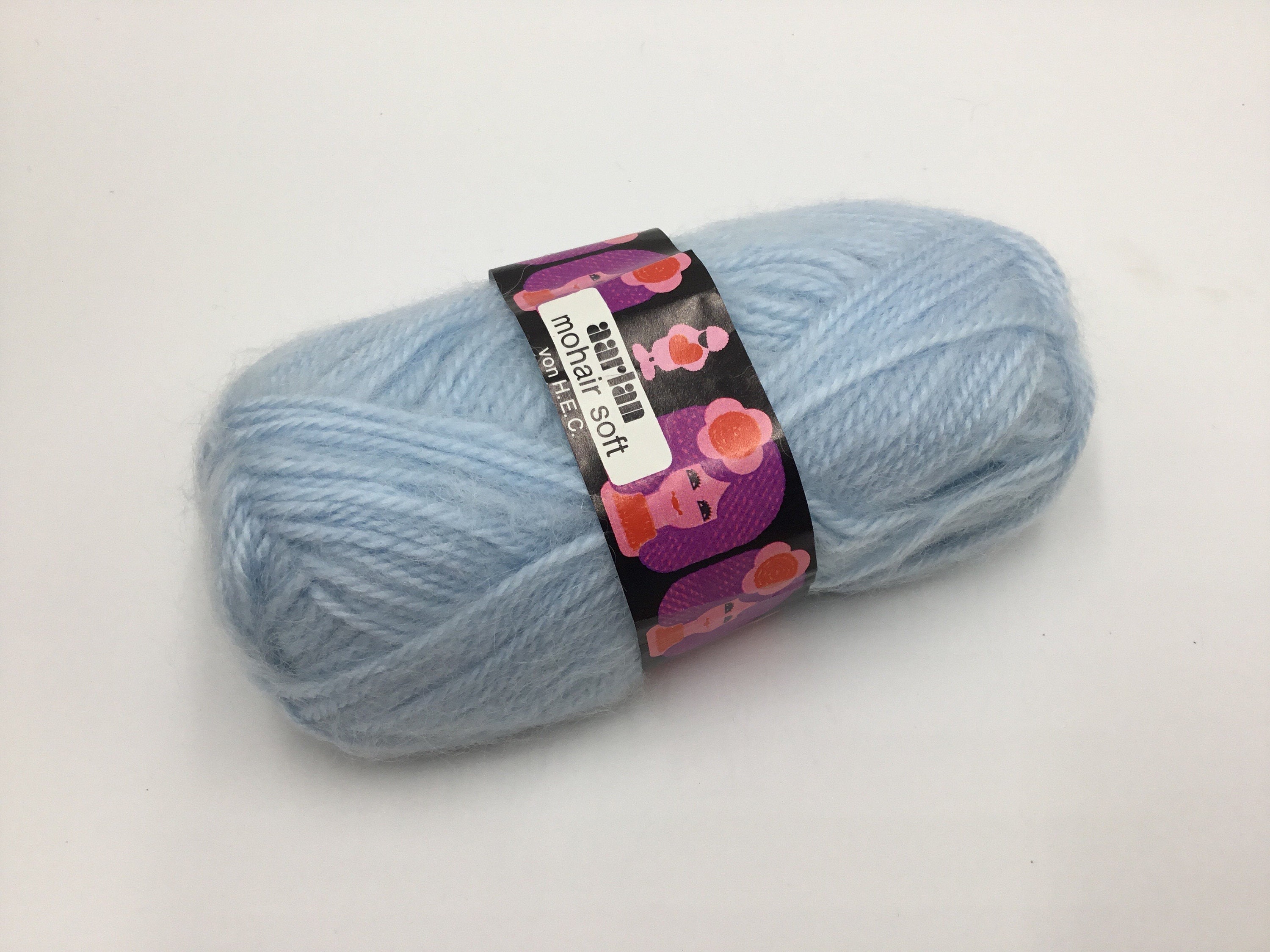 Aarlan Mohair Soft Yarn 50g/ 82m Baby Blue - Etsy Israel