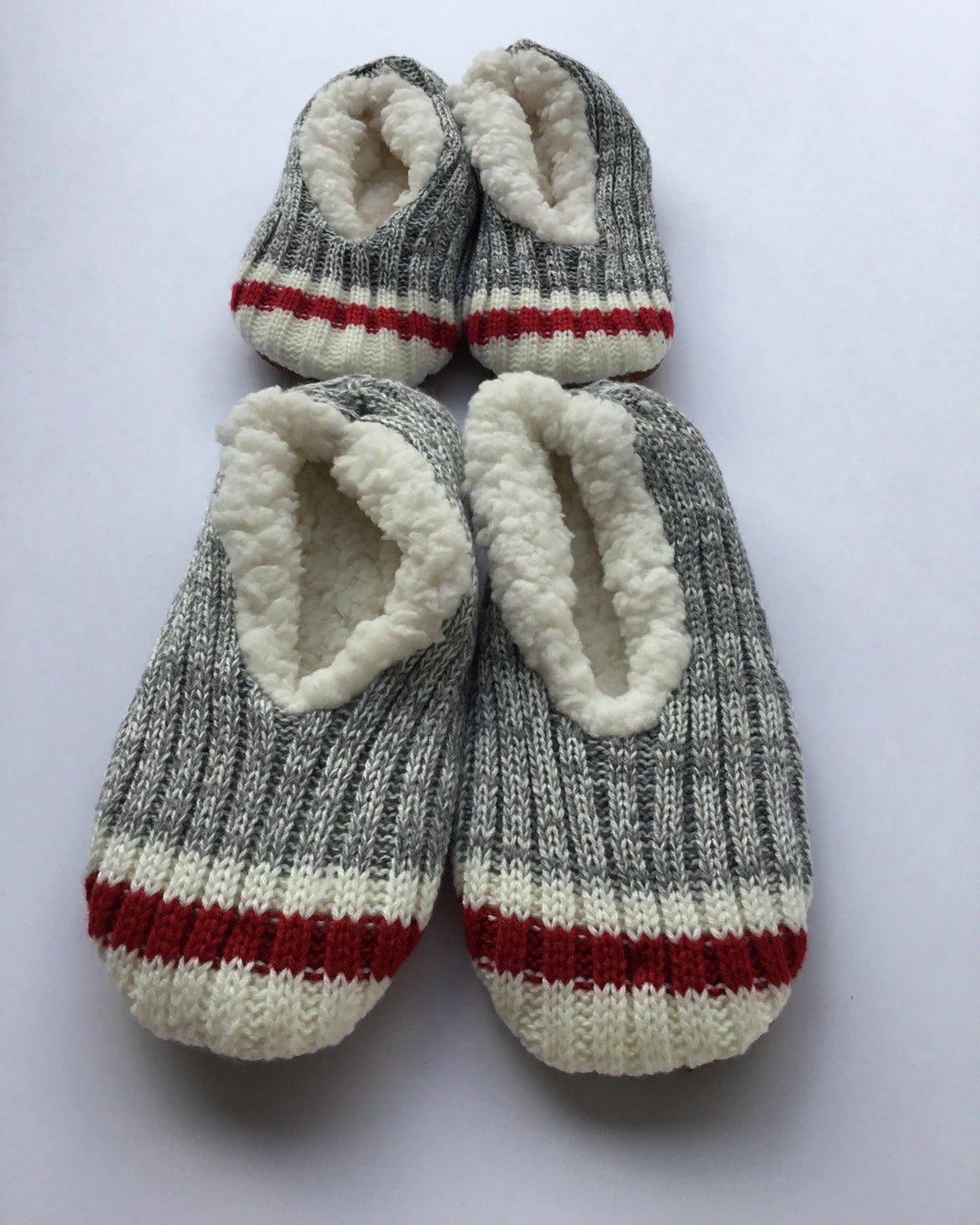 Slippers, Red Stripe Slippers,skid Resistant Soles,women’s Booties ...