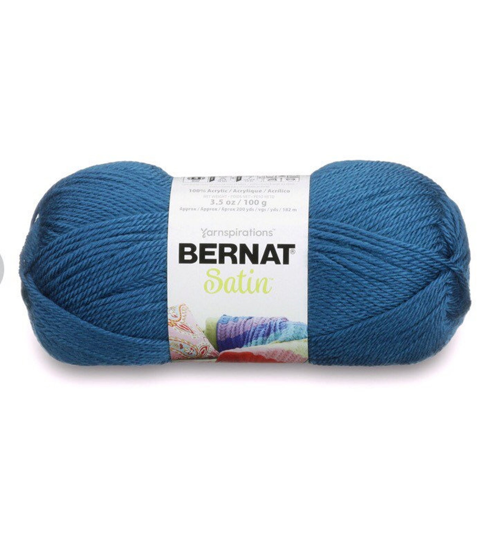 Bernat Satin Worsted Weight Soft Lush Yarn 3.5 Oz/100g-200yds/182m ...