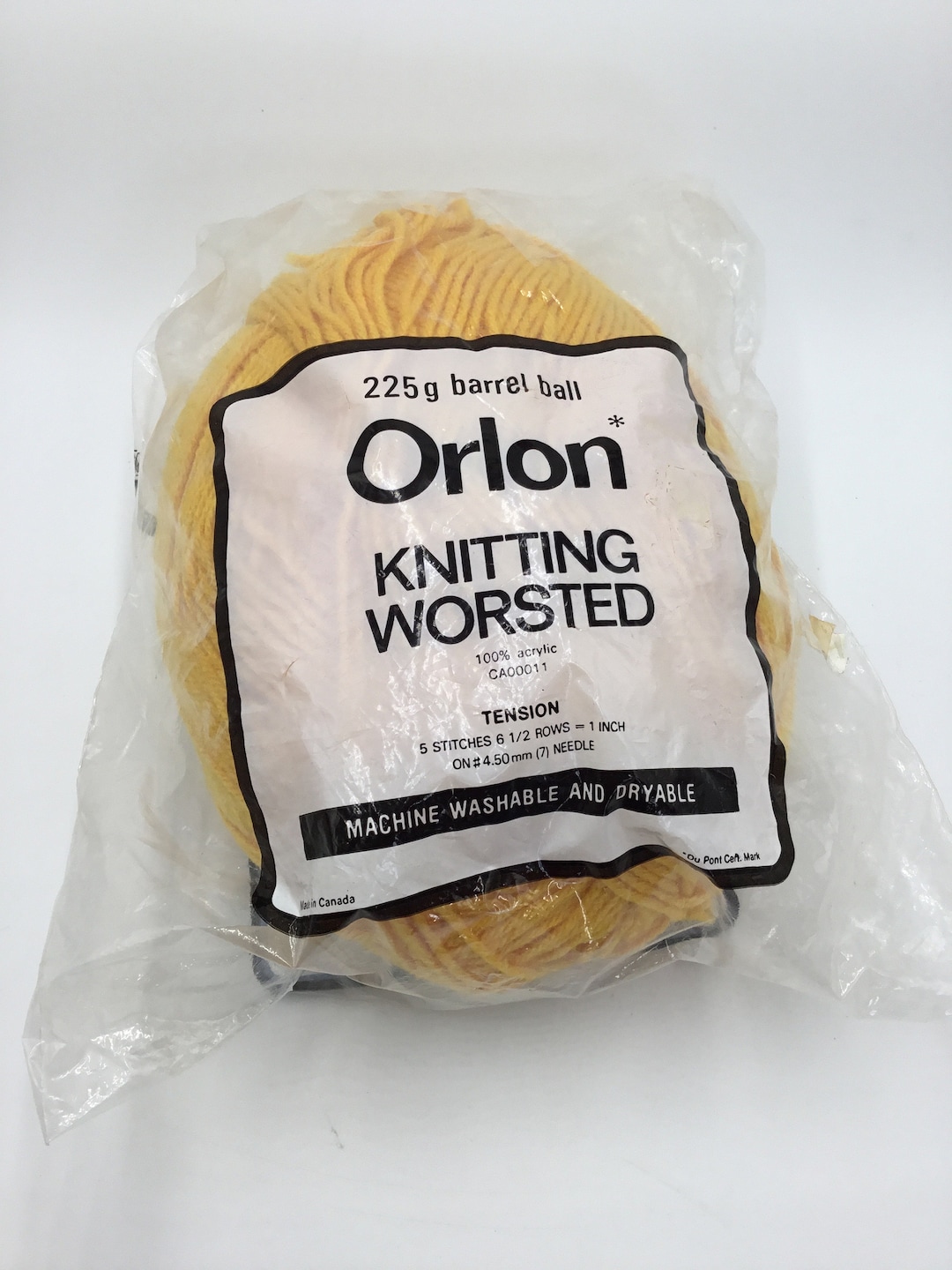 Orlon Knitting Worsted Rare Vintage Yarn, 225g - Mustard Yellow - Etsy