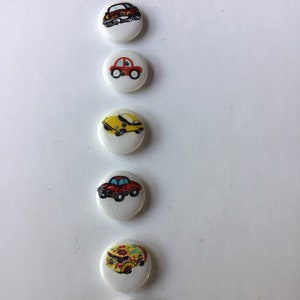Buttons Cars, Race Car Buttons, for Sewing,crochet,knitting,white ...