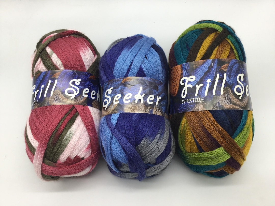 Frill Seeker Ruffle Yarn, by Estelle, Frilly Ribbon Yarn-large Scarf ...