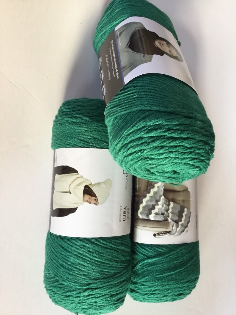 Mainstays Basic yarn 100% acrylic 7oz / 198.4 g Evergreen | Etsy