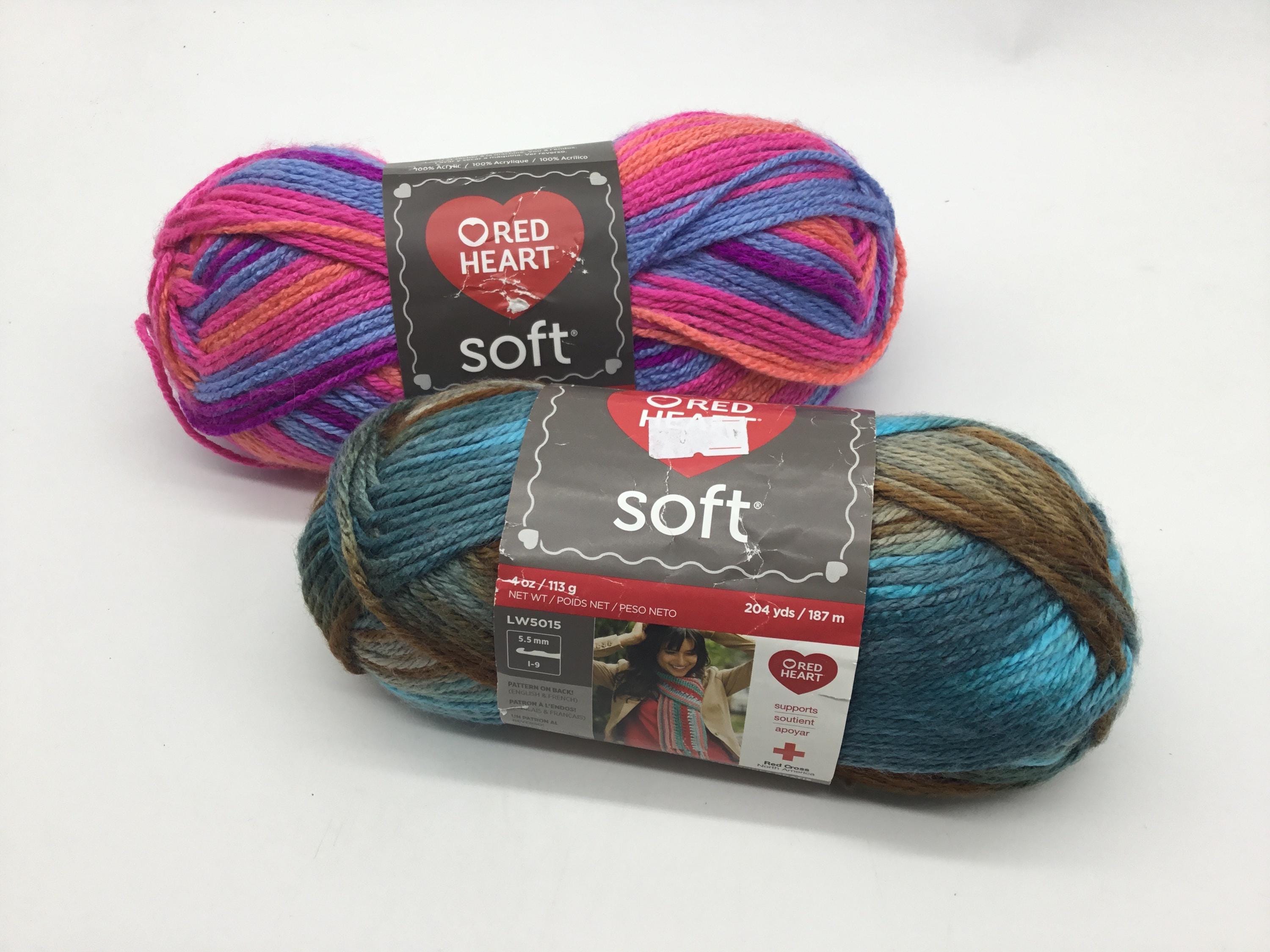 Red Heart Soft 204yds/187m 100% Acrylic Icy Pound-fantasy - Etsy