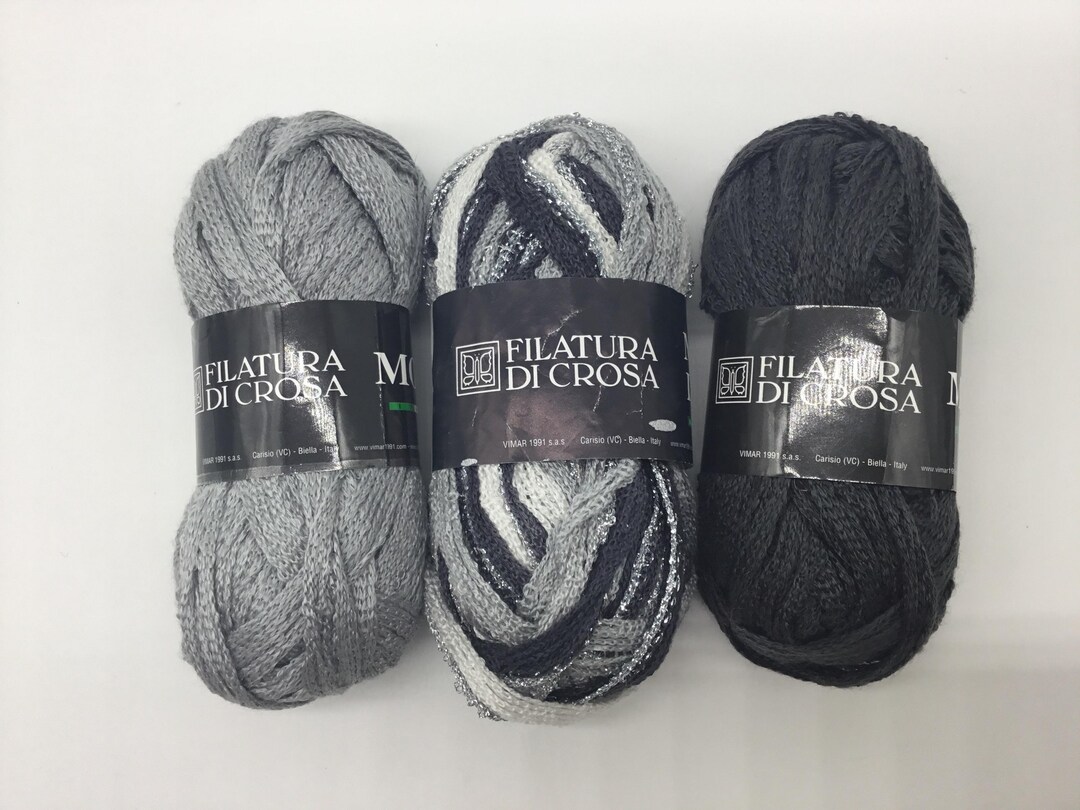 Filatura Fi Crosa,sashay Sequins and Solid Col Scarf Yarn, Twist ...